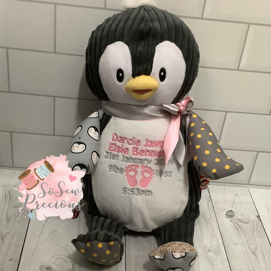 Personalised Cubbies Penguin, Embroidered Baby Gift, Personalised Teddy ...