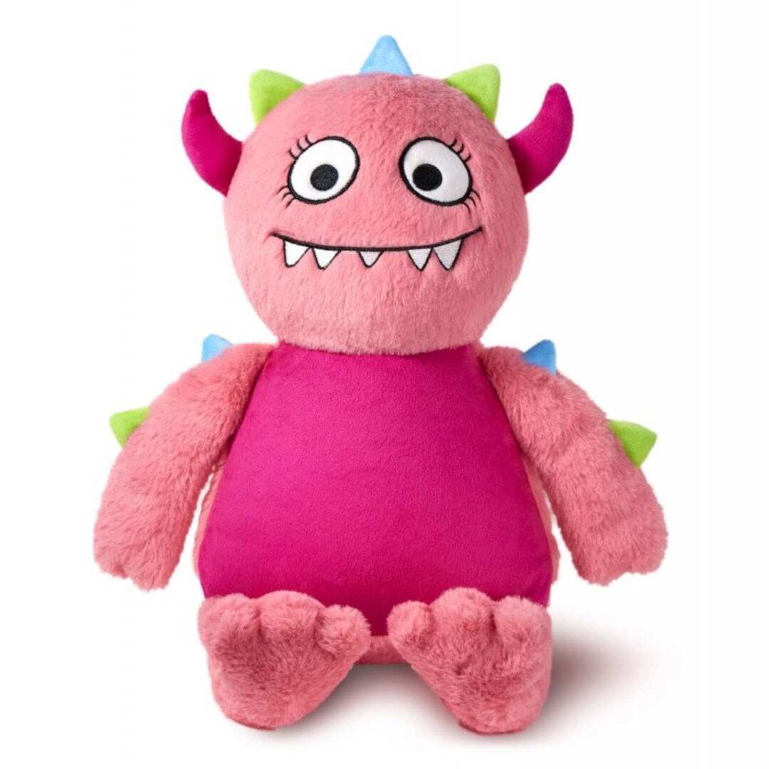 Personalised Pink Monster Teddy Bear, Birthday Gift, Boy or Girl ...