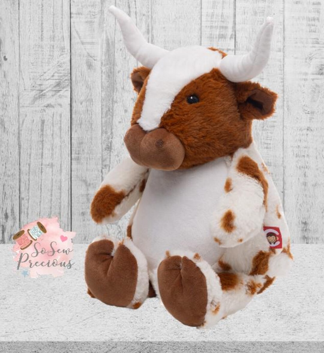 Personalised Texas Longhorn Cubbies | Custom Embroidered Stuffed Animal ...