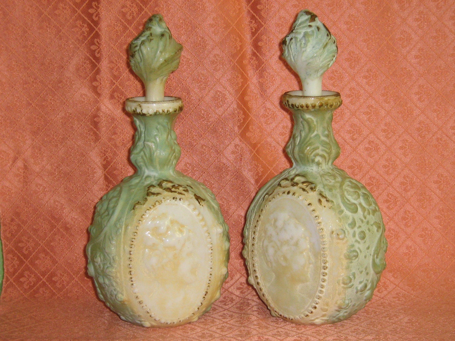 Fostoria Jenny Lind Cologne Flasks-set of Two - Etsy