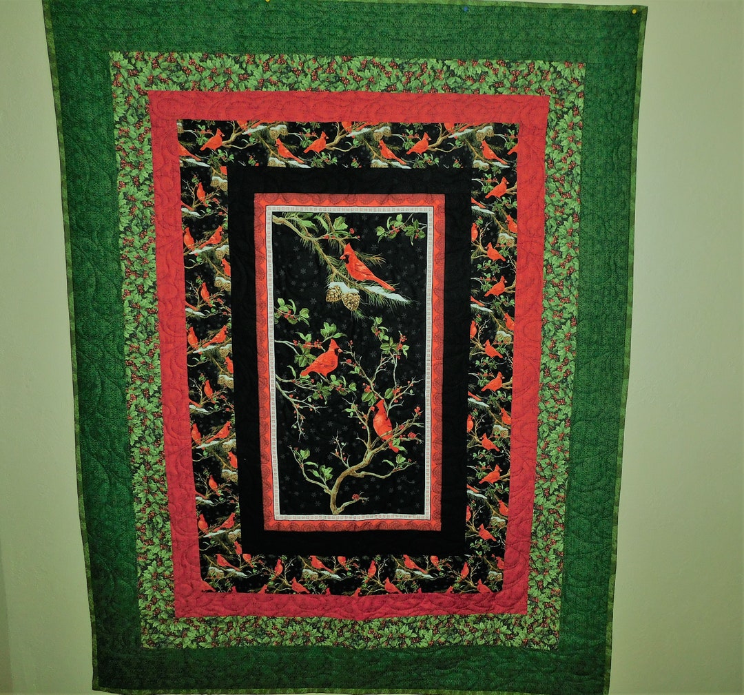 Cardinal Quilt With Beautiful Redbirds - Etsy