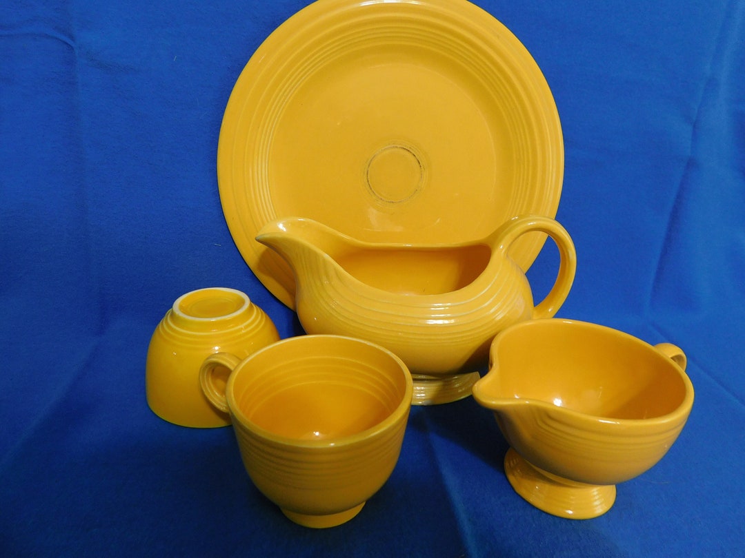 Vintage Yellow Fiesta Dishes - Etsy