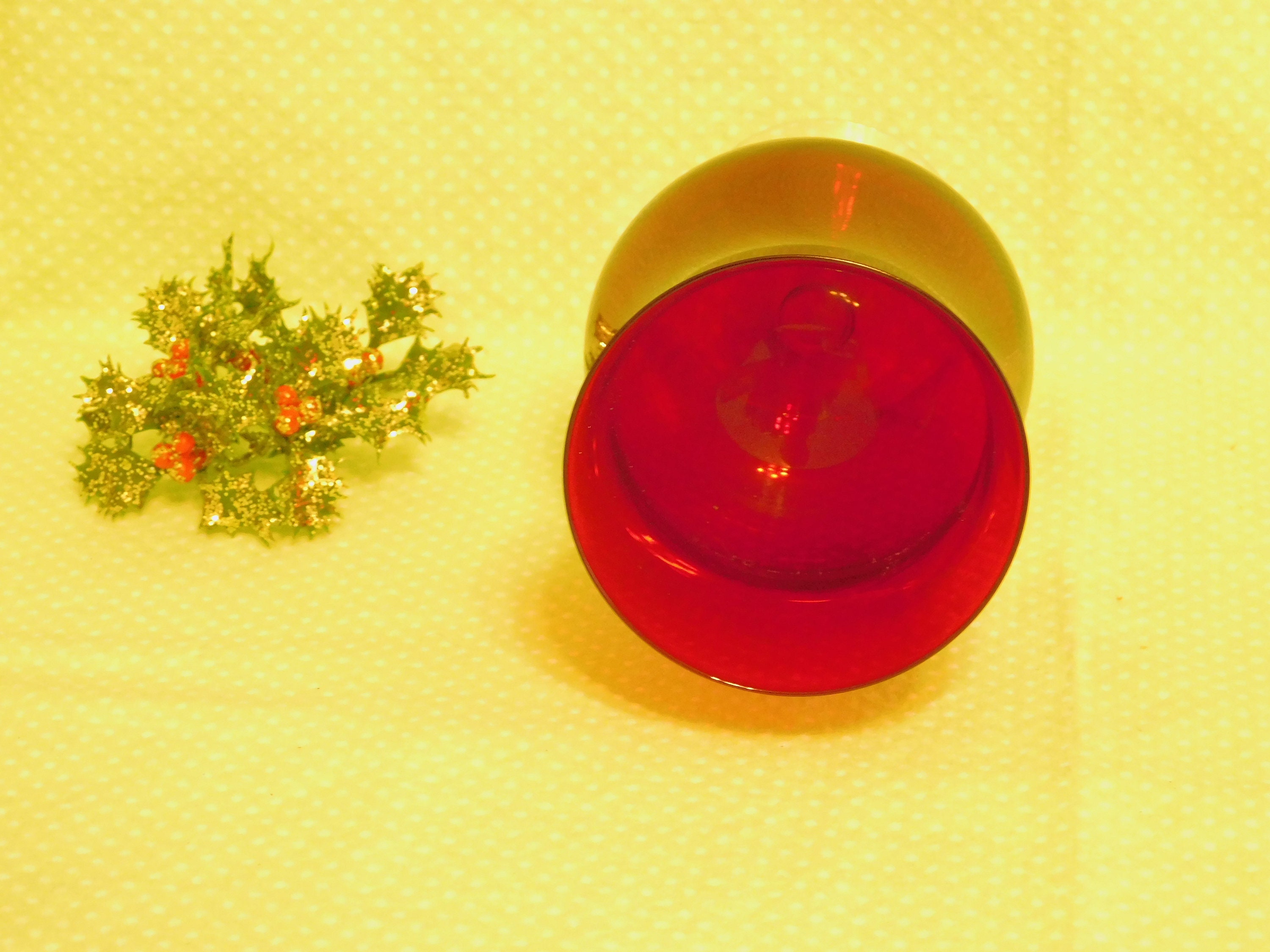 Ruby Red Hurricane Glasses-set of 8 - Etsy
