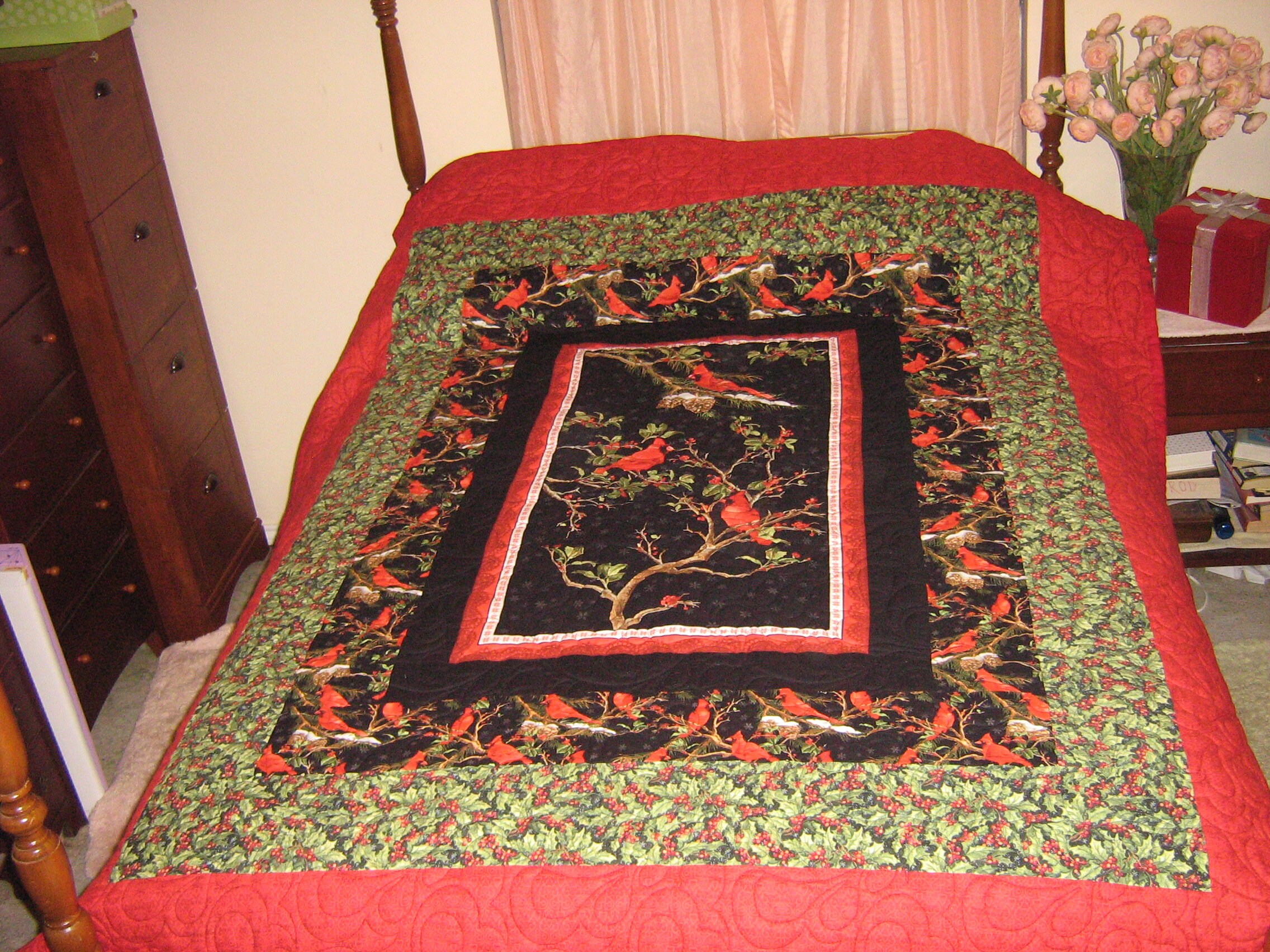 Cardinal Quilt With Beautiful Redbirds - Etsy