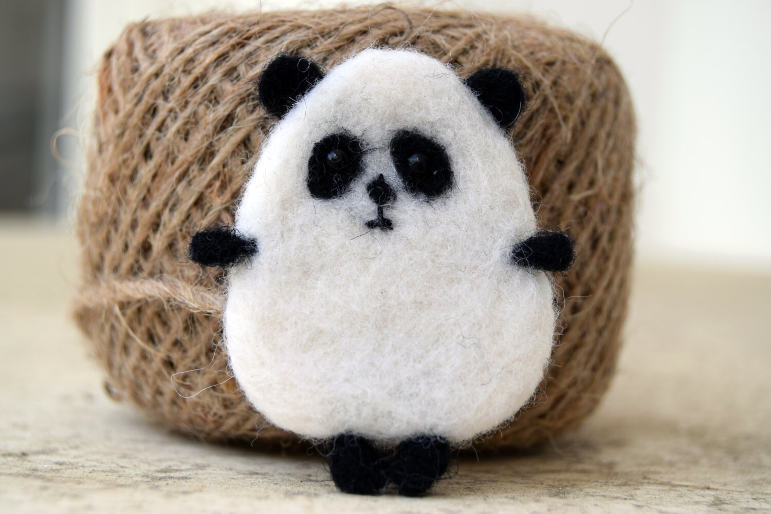 Needle Felted Brooch Panda, Felted Jewelry - Etsy