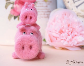 Needle Felted Pig - Etsy