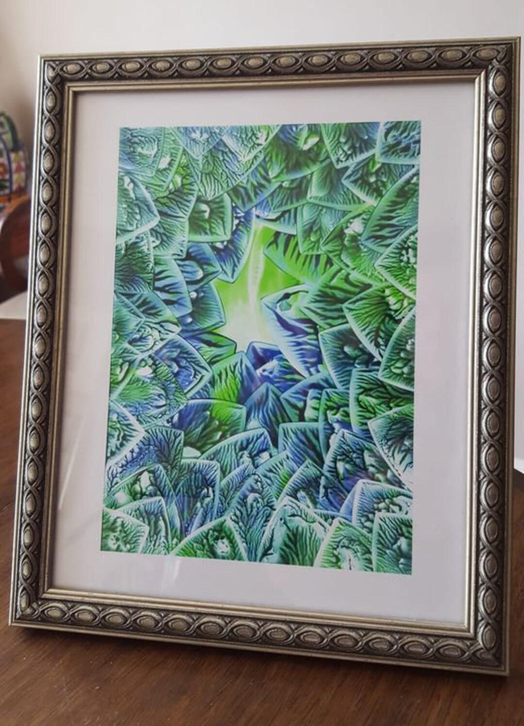 Unusual Vibrant Green Abstract Art, Green Contemporary Art, Mysterious ...