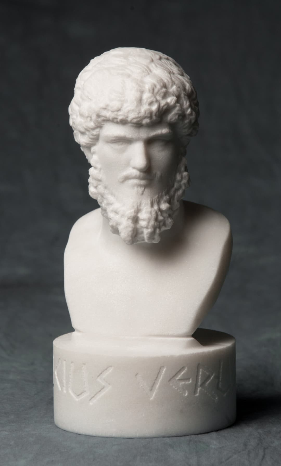 MARBLE Bust of Lucius Verus Emperor Carved Greek Marble Statue Figurine ...