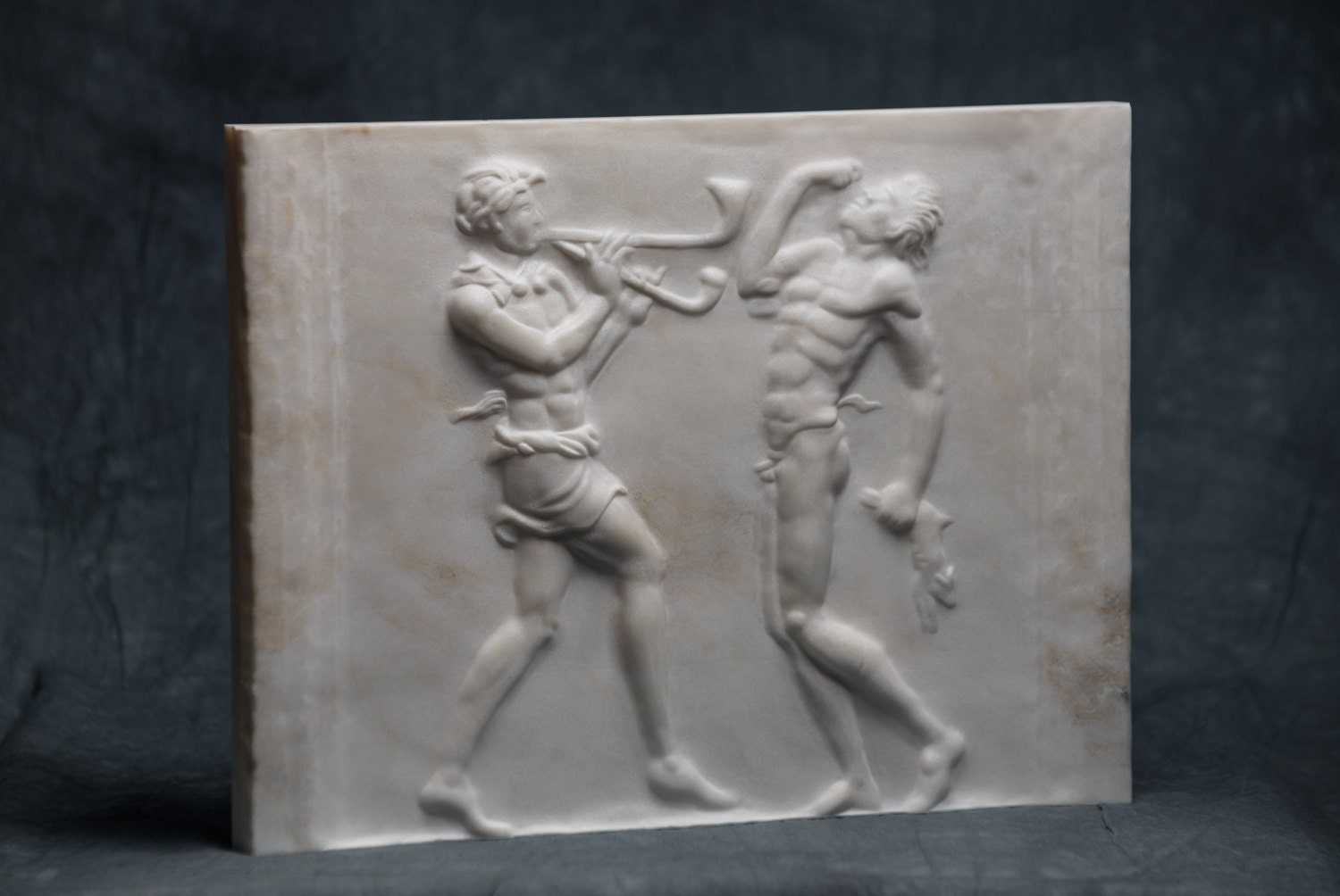 Dancing Satyrs Relief Carved MARBLE Plaque Artist Ancient - Etsy