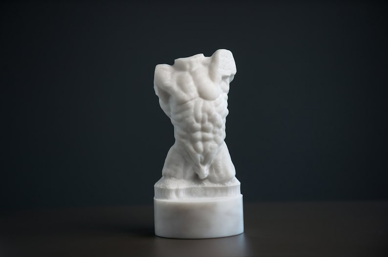 MARBLE Statue Torso of the Falling Man by Rodin Carved Artist Sculpture ...