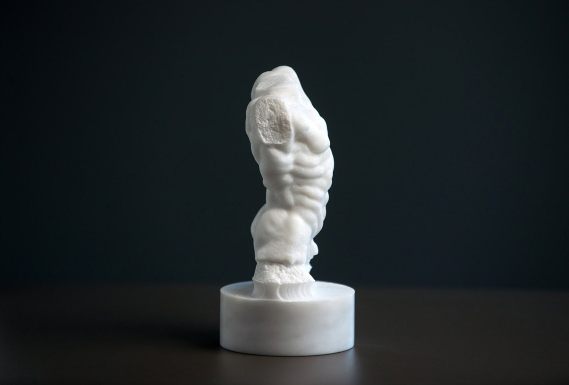 MARBLE Statue Torso of the Falling Man by Rodin Carved Artist | Etsy