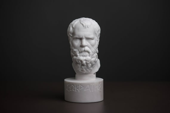 Bust of Philosopher Socrates Carved Greek MARBLE Statue | Etsy