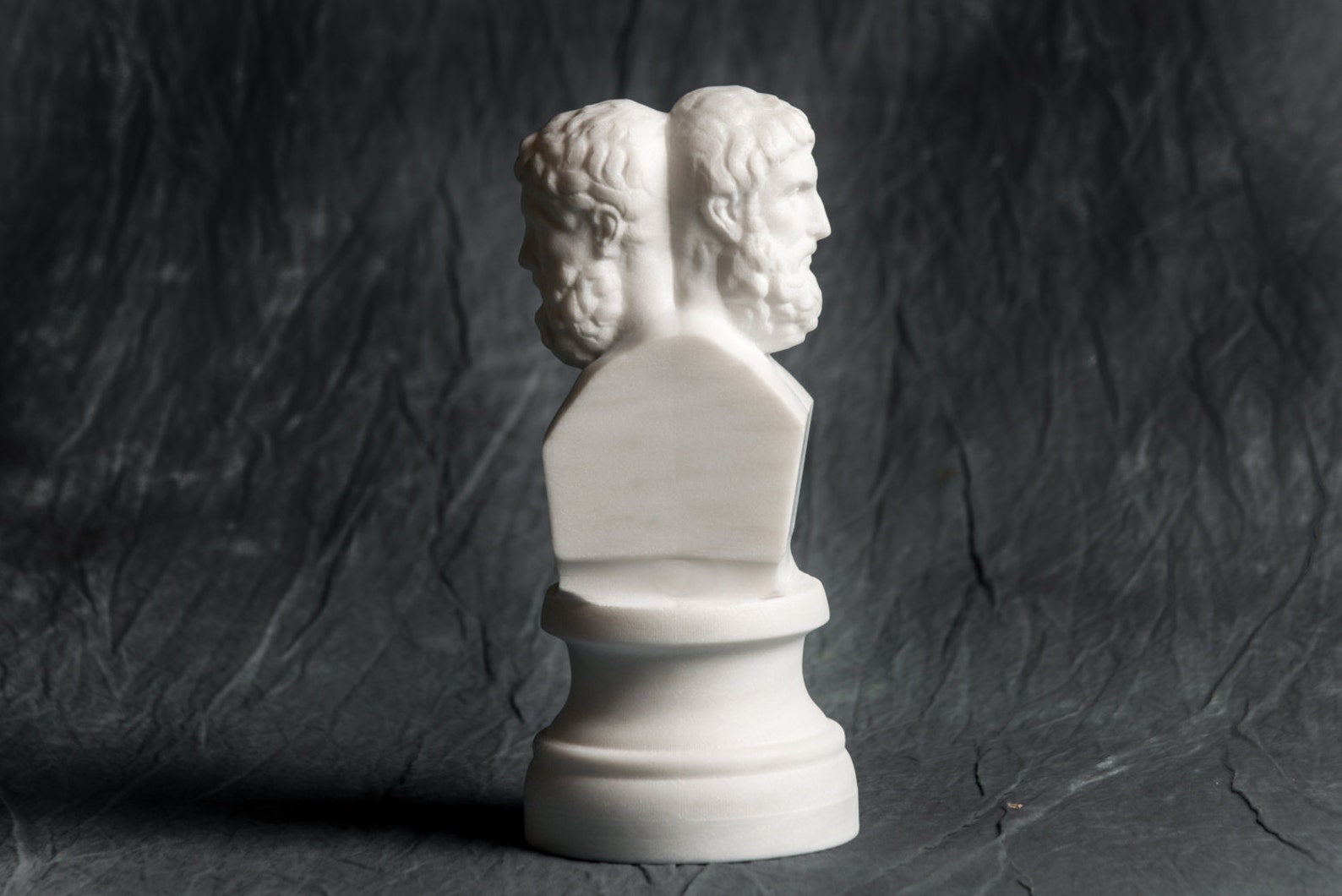 MARBLE bust of philosophers Epicurus Metrodorus carved statue | Etsy