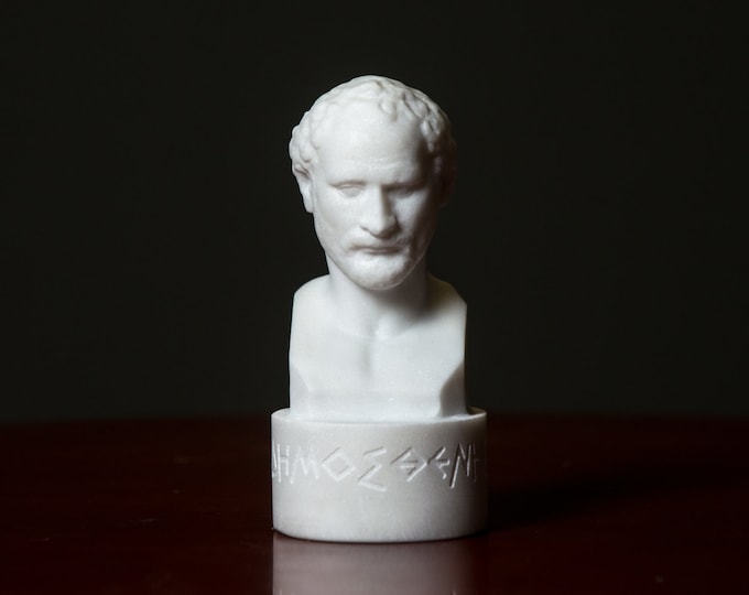 MARBLE Bust of Demosthenes Statue Carved Greek Marble Figurine - Etsy