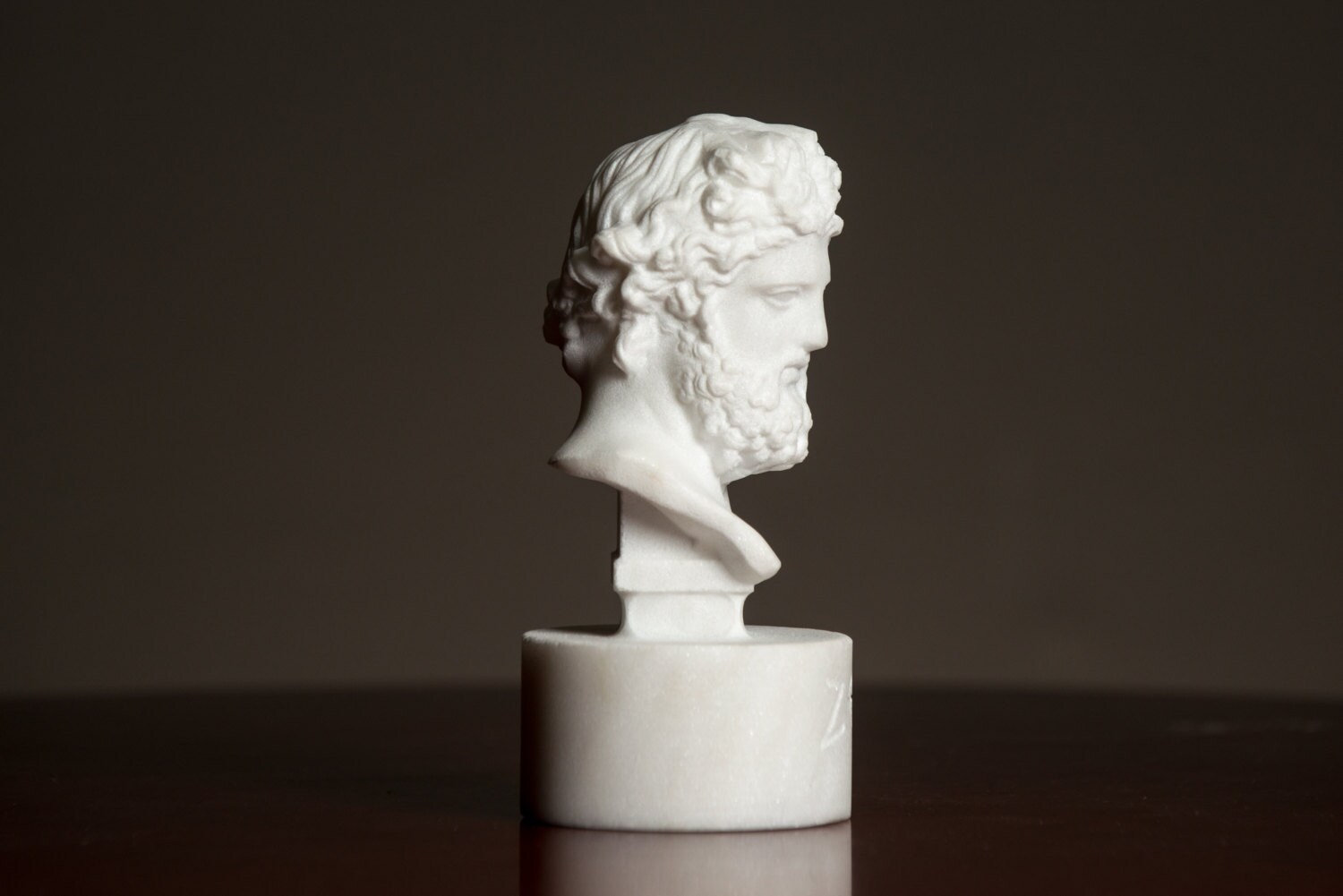 Bust of Olympian God Zeus Carved Greek Marble Statue Figurine Artist ...