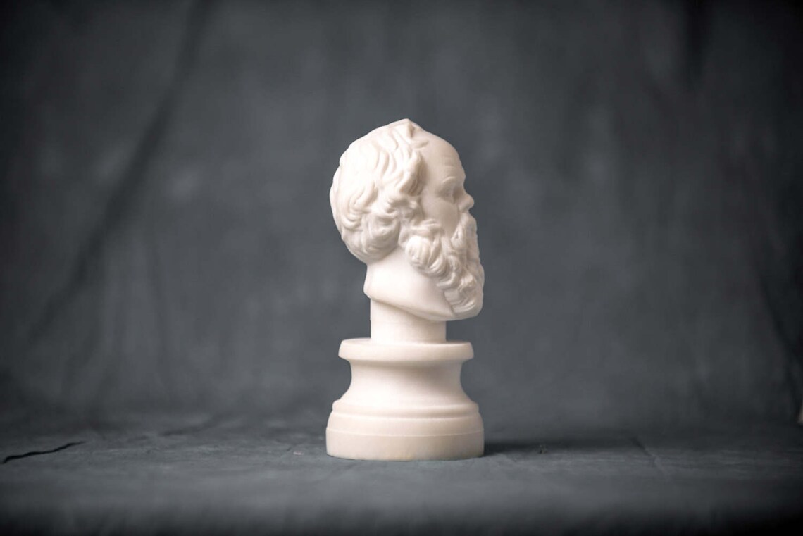 MARBLE Bust of Philosopher Socrates Carved Statue Figurine - Etsy