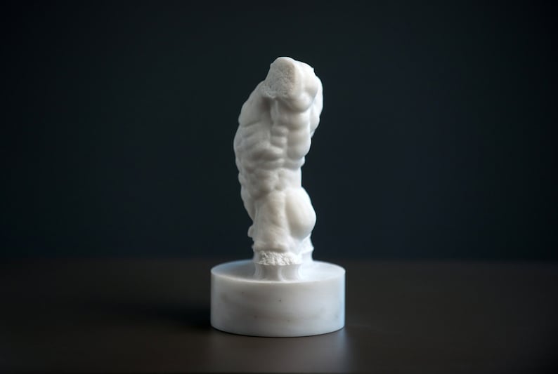 MARBLE Statue Torso of the Falling Man by Rodin Carved Artist - Etsy