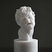 MARBLE Bust of Satyr Marsyas in Pain Statue Carved Greek Marble Artist ...