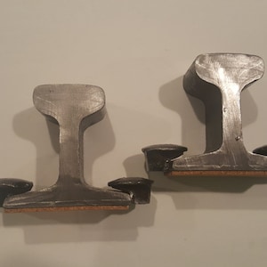 Railroad Bookends Train Track Bookends Steel Bookends Metal RR Spike ...