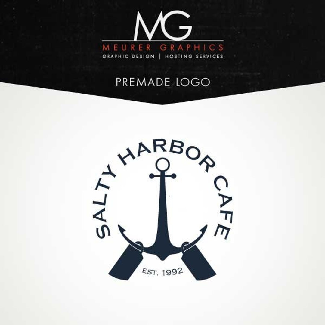 Premade Nautical Cafe Logo - Etsy
