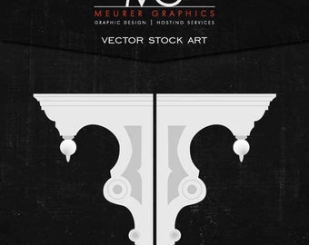 Victorian Corbel Vector Stock Art 7 of 7 | Etsy