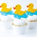12 Duck Cupcake Toppers - Ready to Ship - Rubber Ducky Cupcake Toppers ...