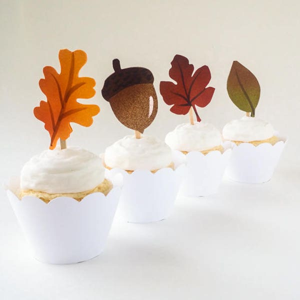 Fall Cupcake Toppers - Etsy