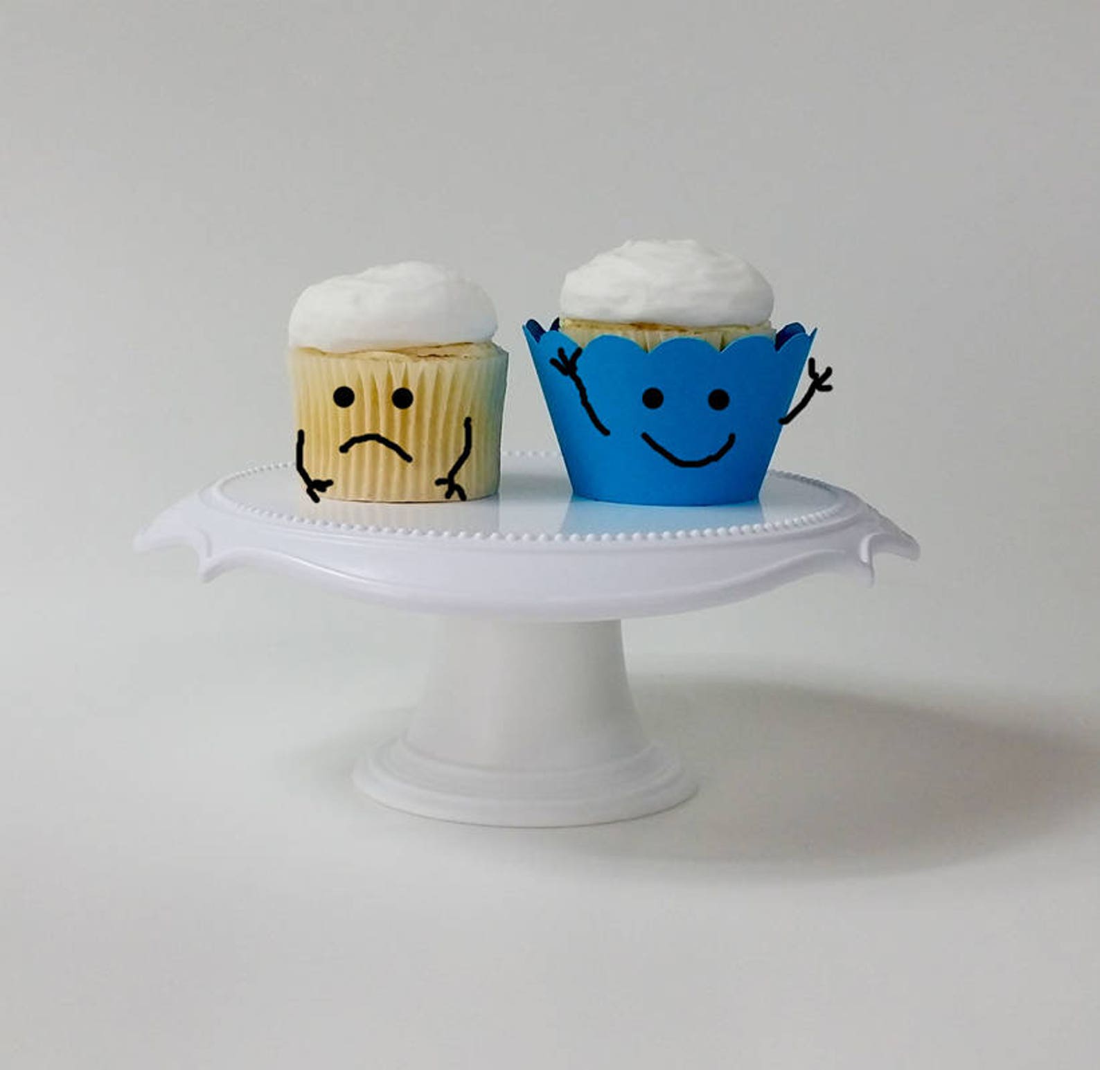 Set of 12 Bright Blue Cupcake Wrappers Standard Sized | Etsy