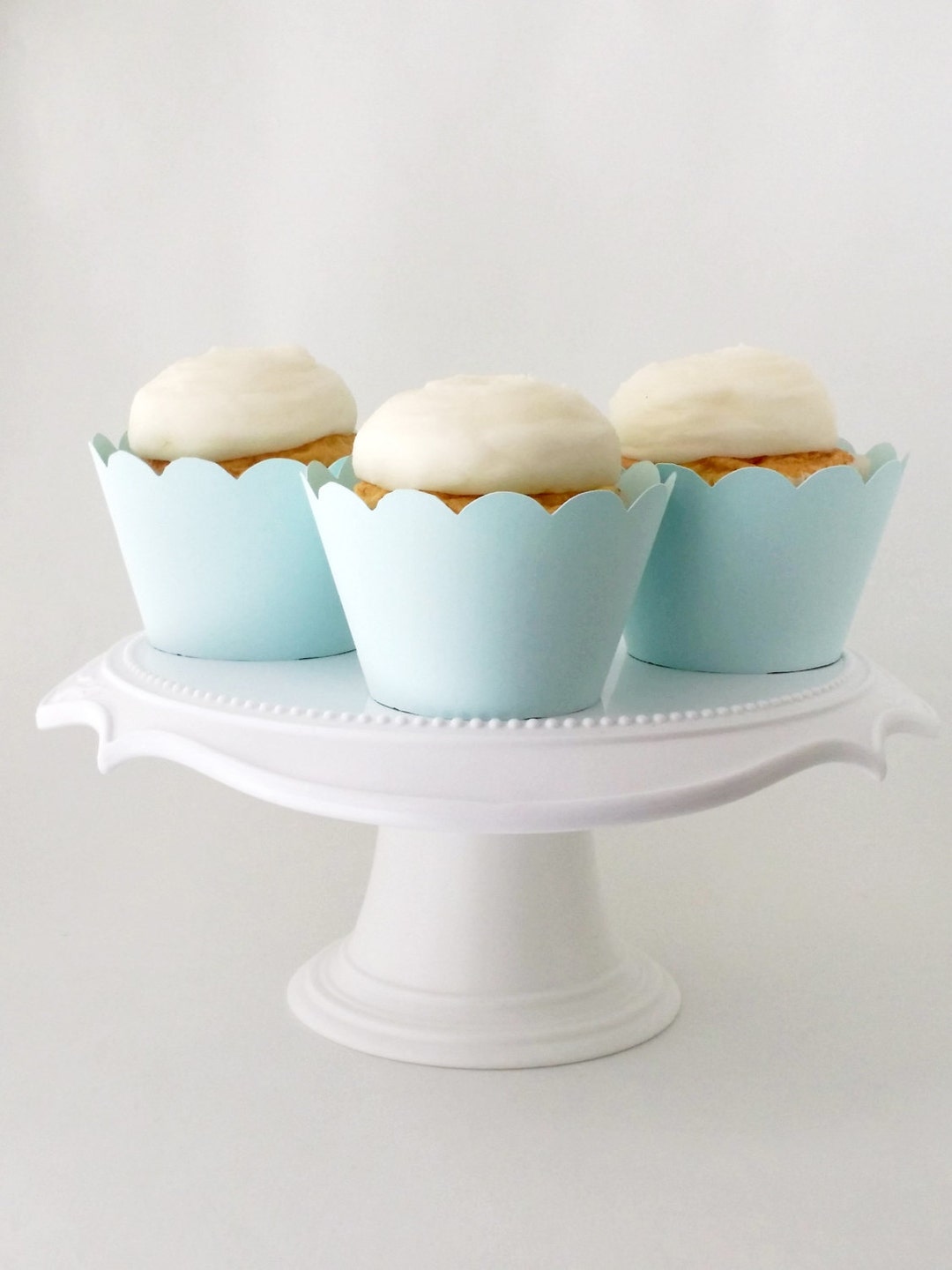 Set of 12 | Pale Blue Cupcake Wrappers | Standard Sized | Ready to Ship ...