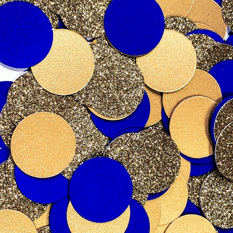 Royal Blue Gold & Gold Glitter Confetti 150 Piece | Etsy