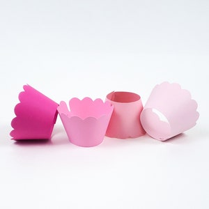 Set of 12 – Pink Cupcake Wrappers – Standard Sized - Ready to Ship - Etsy