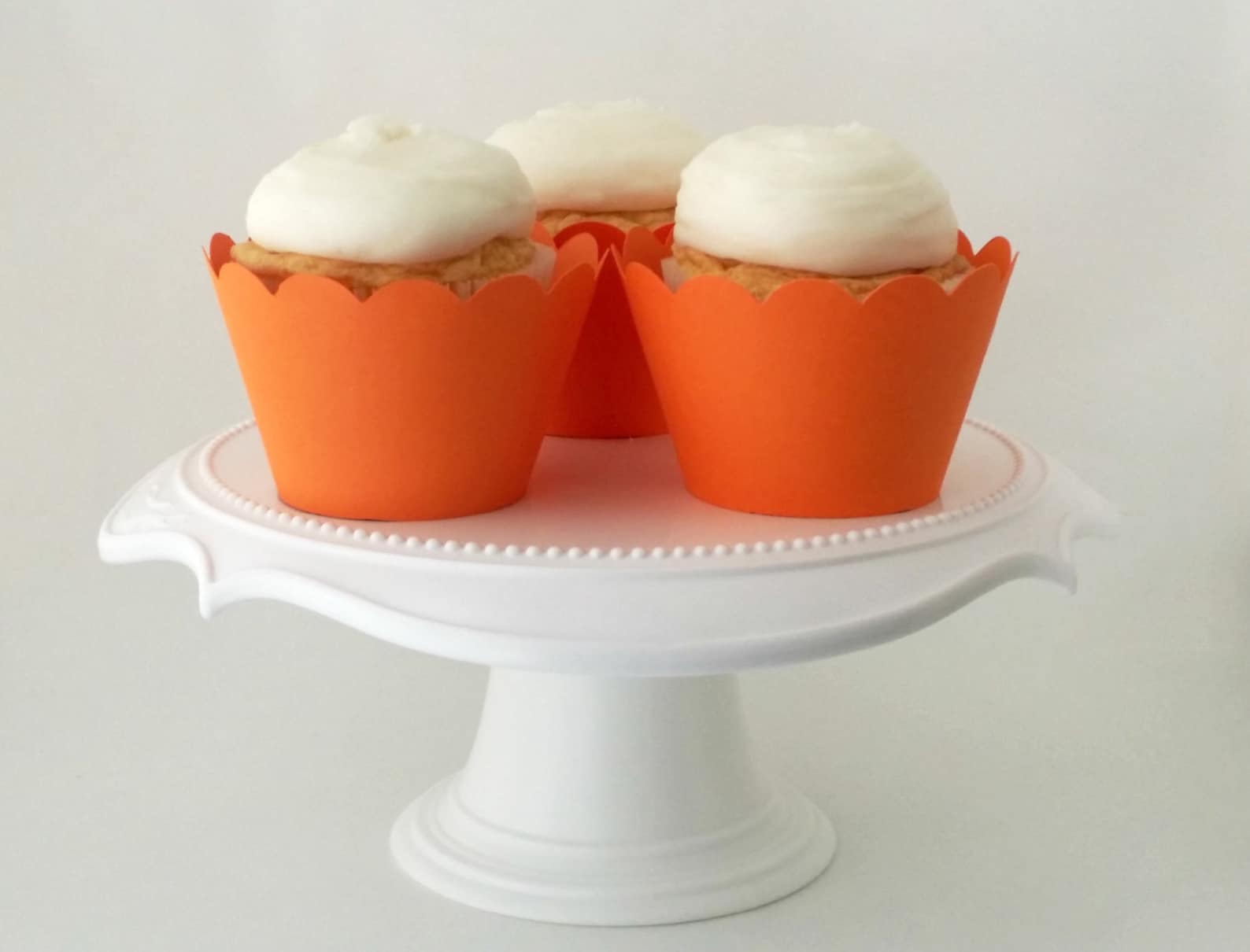 Set of 12 Orange Cupcake Wrappers Halloween Party Summer | Etsy