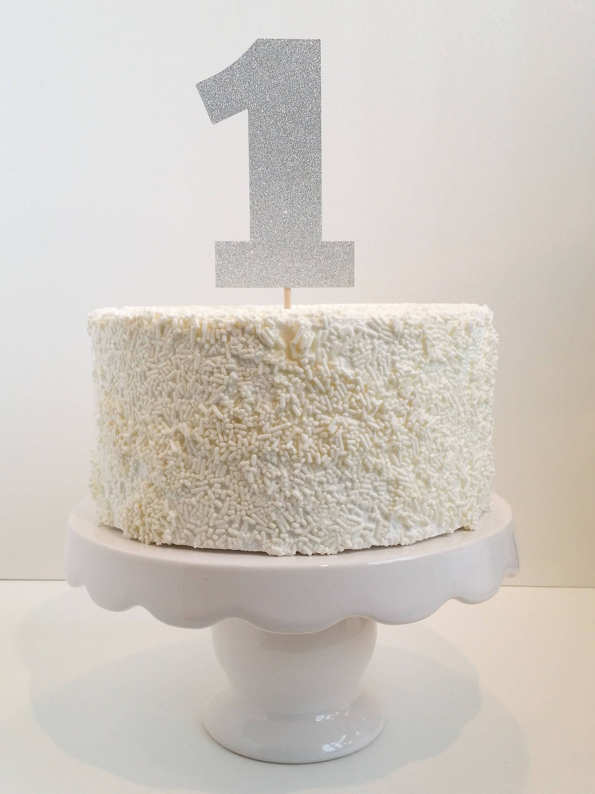 CLEARANCE Glitter Number Cake Topper Gold Glitter or - Etsy