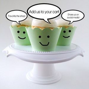 12 Mint Green Cupcake Wrappers | Standard Sized | Pastel Green, Light ...