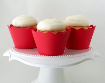 Red Cupcake Wrappers | Etsy