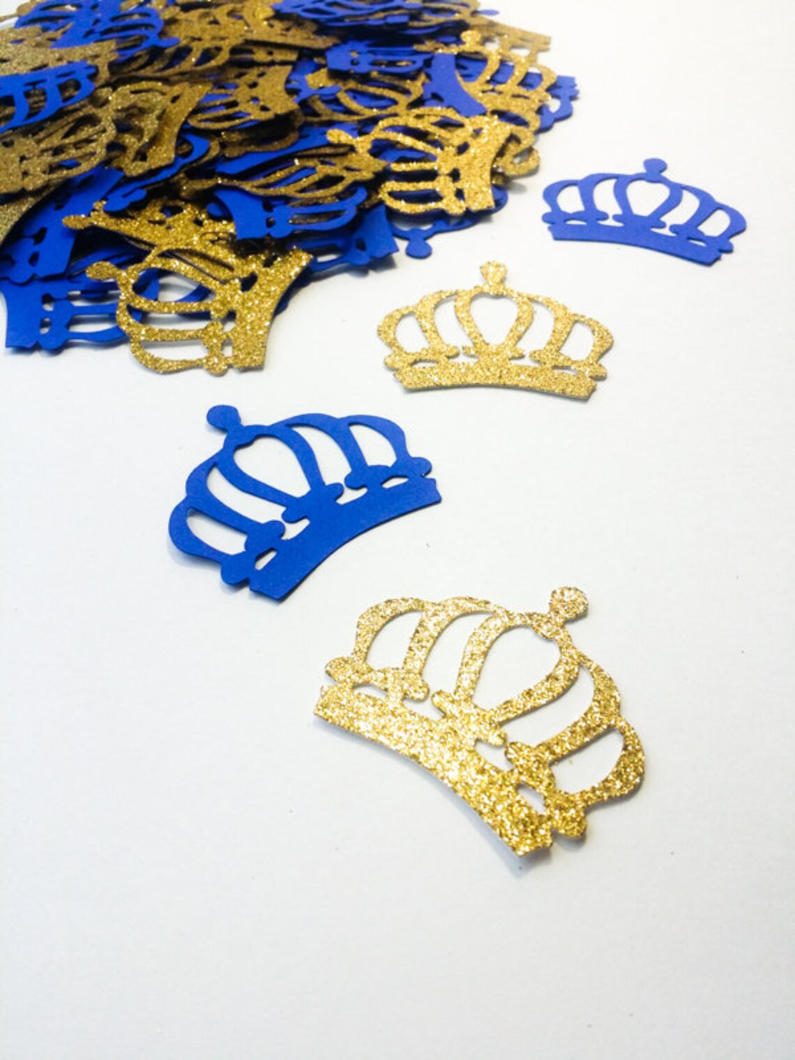 Royal Blue & Gold Crown Confetti 100 Pieces 1 3/4 | Etsy
