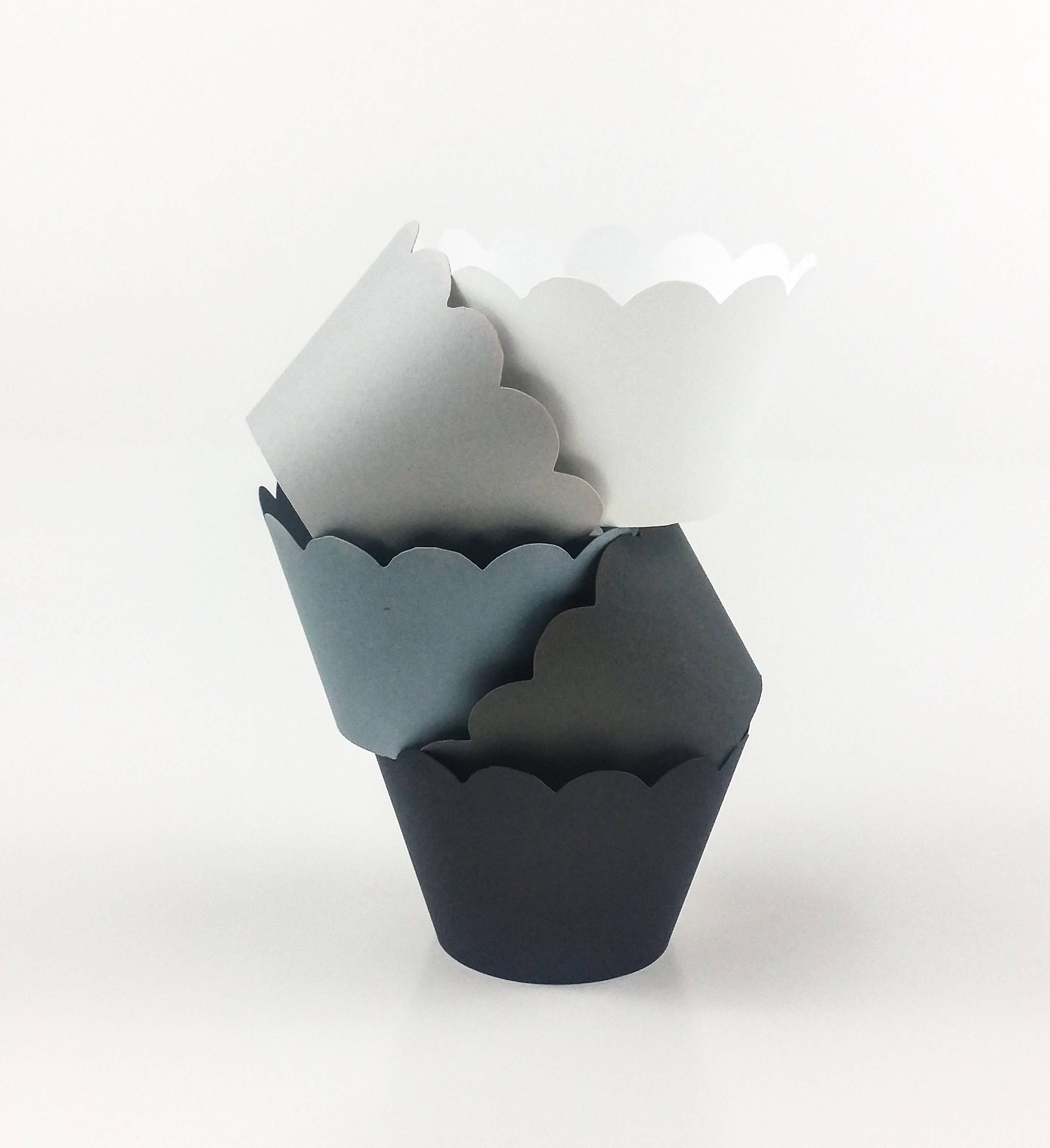 Set of 12 Charcoal Gray Cupcake Wrappers Standard Sized - Etsy