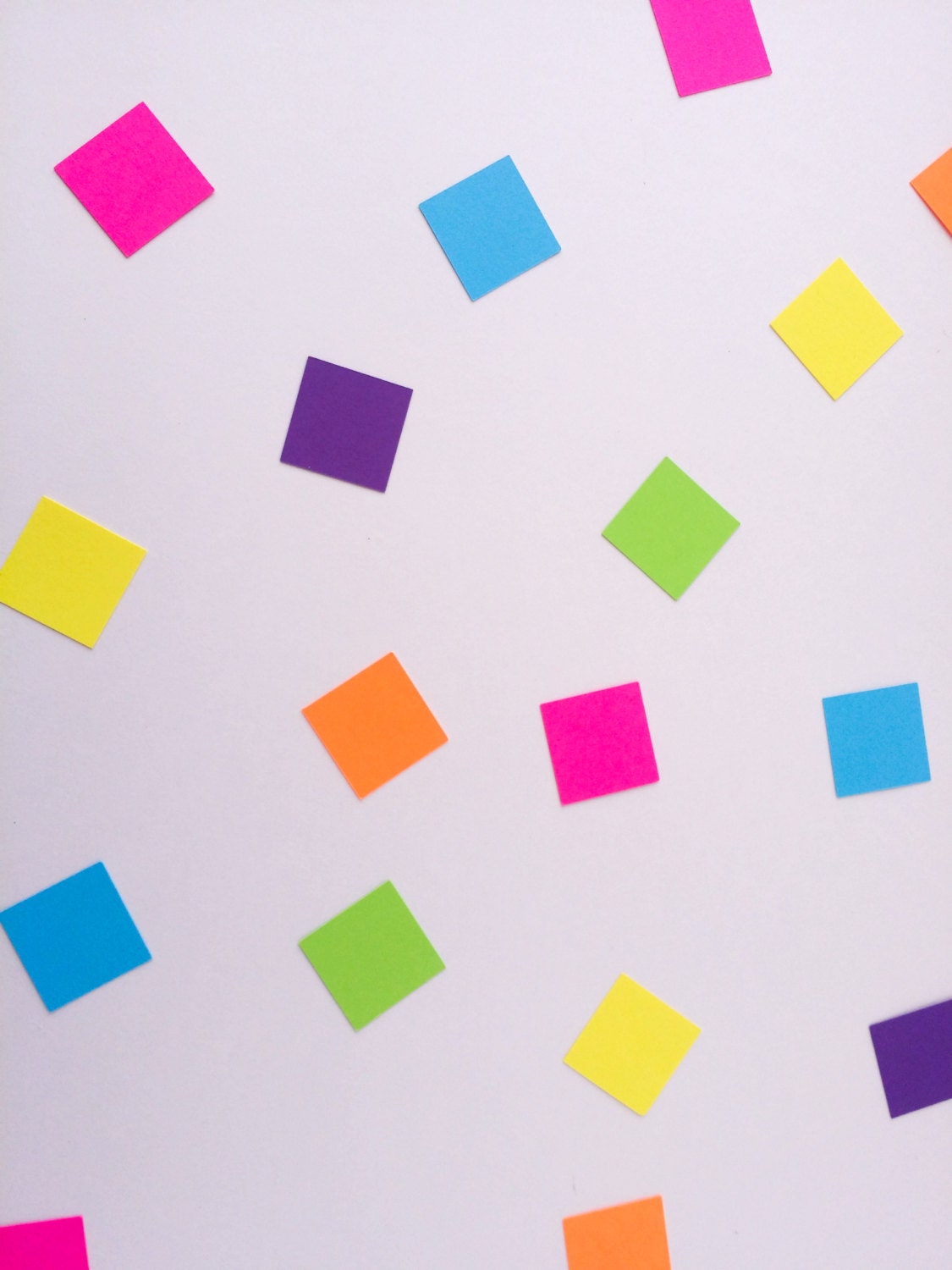 150 Piece Neon Confetti 1 Squares Paper Confetti - Etsy