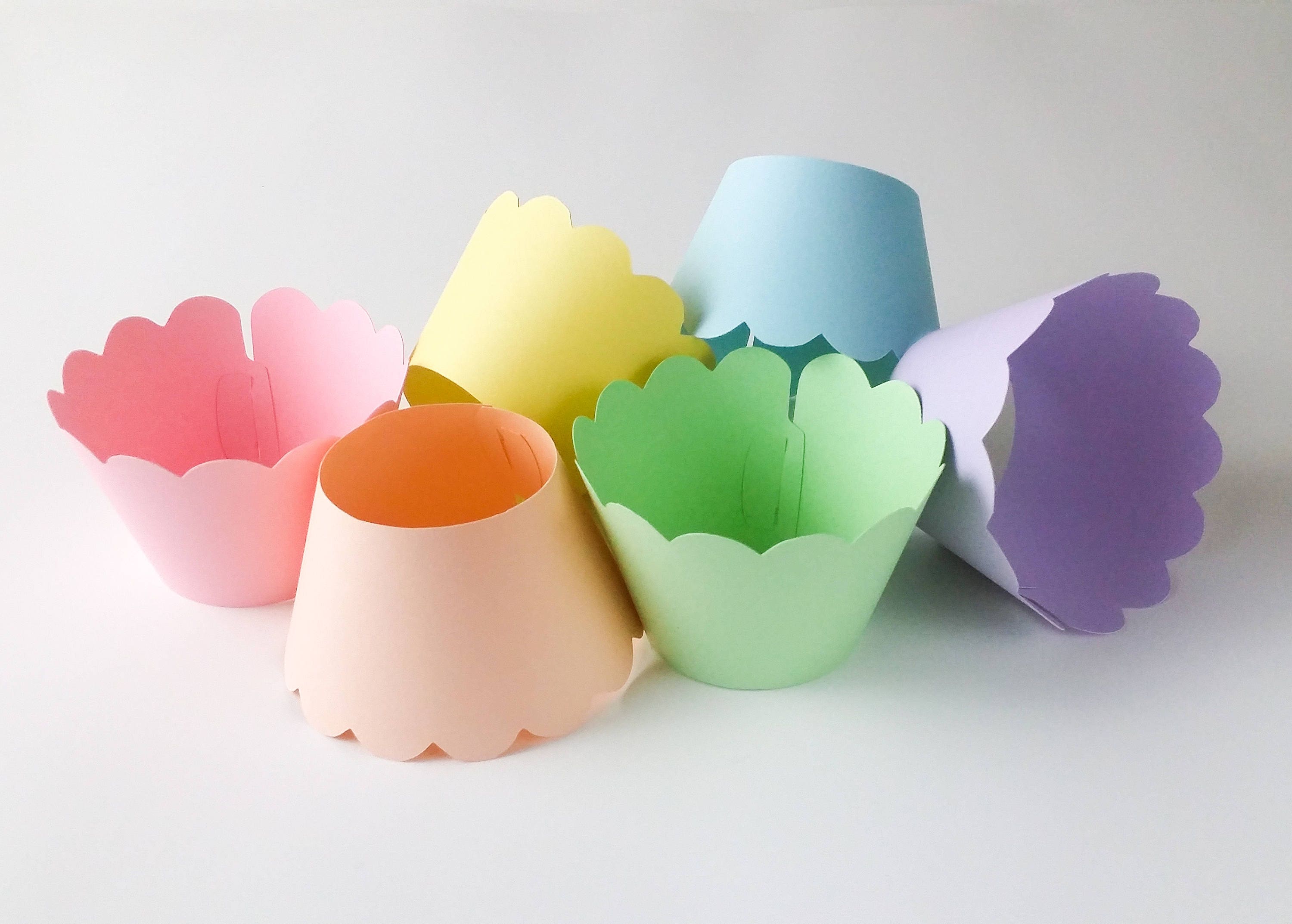 12 Pastel Rainbow Cupcake Wrappers Standard Sized Unicorn | Etsy