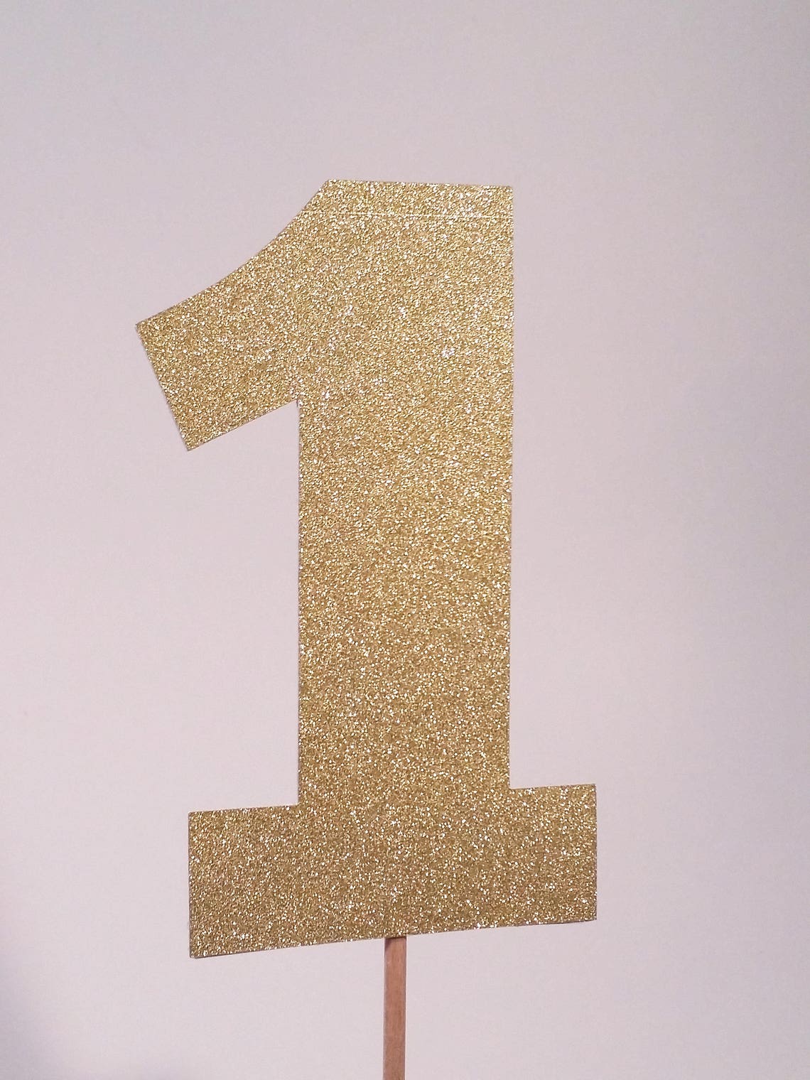 CLEARANCE Glitter Number Cake Topper Gold Glitter or | Etsy