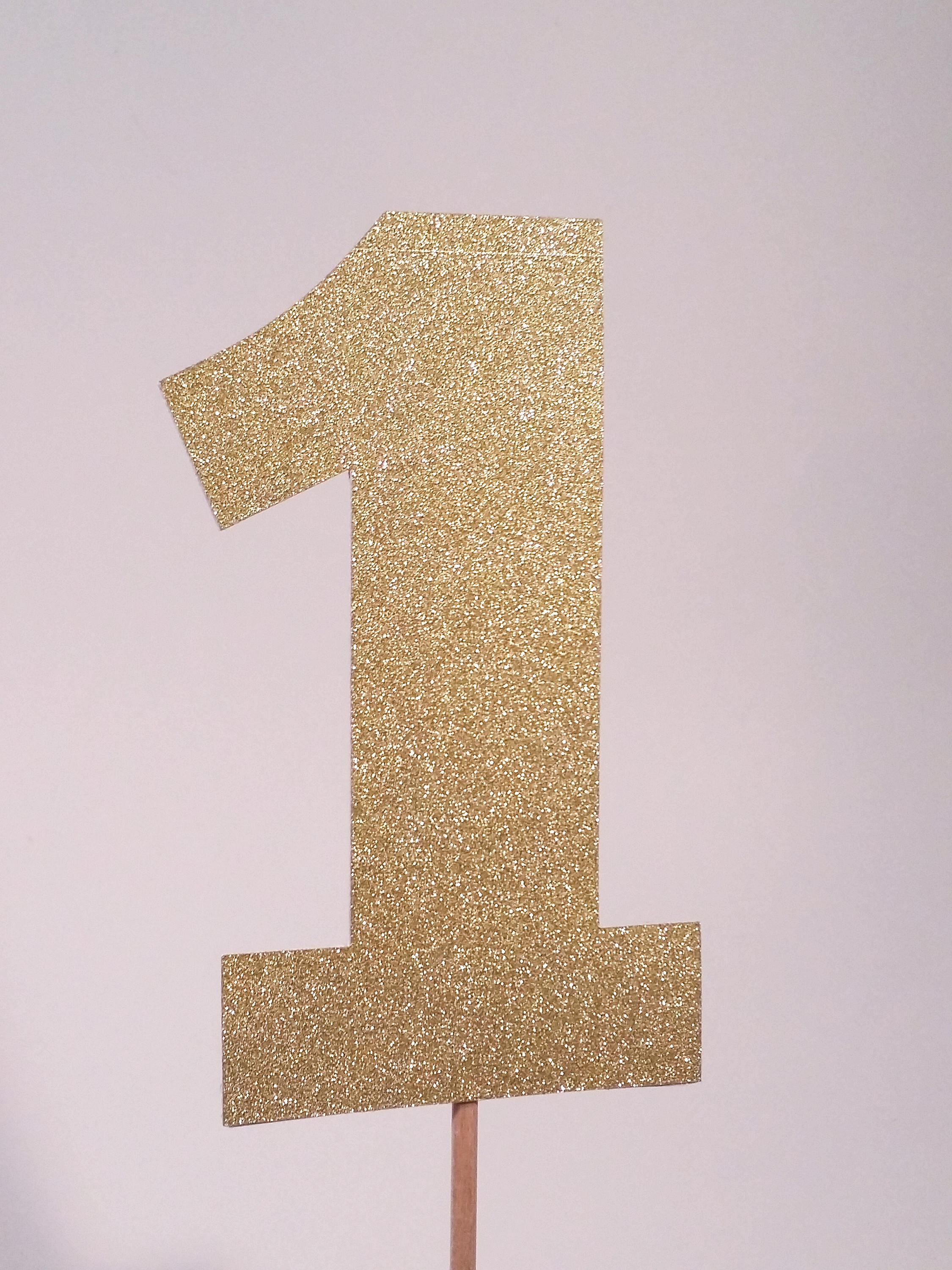 CLEARANCE Glitter Number Cake Topper Gold Glitter or - Etsy