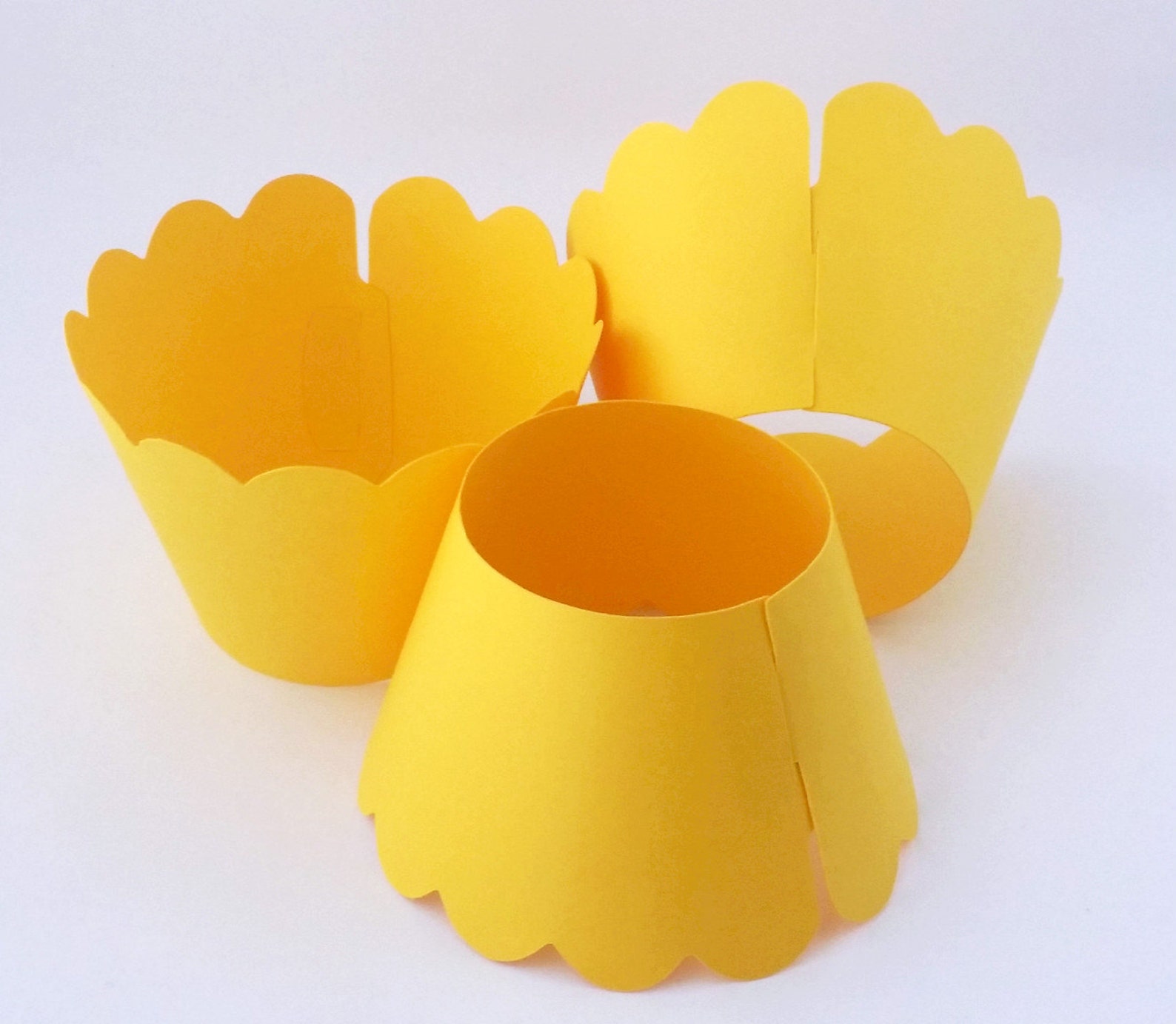 Yellow Cupcake Wrappers: Standard Size, Set of 12 - Etsy
