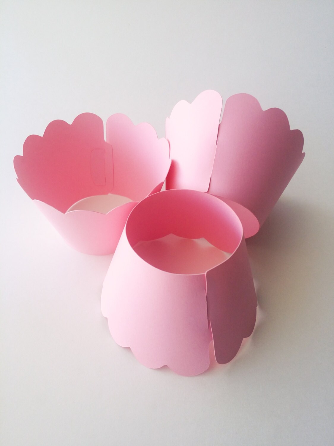 Set of 12 Pink Cupcake Wrappers Standard Sized Ready to - Etsy