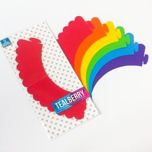 12 Rainbow Cupcake Wrappers - Standard Sized | Paint Party, Rainbow ...