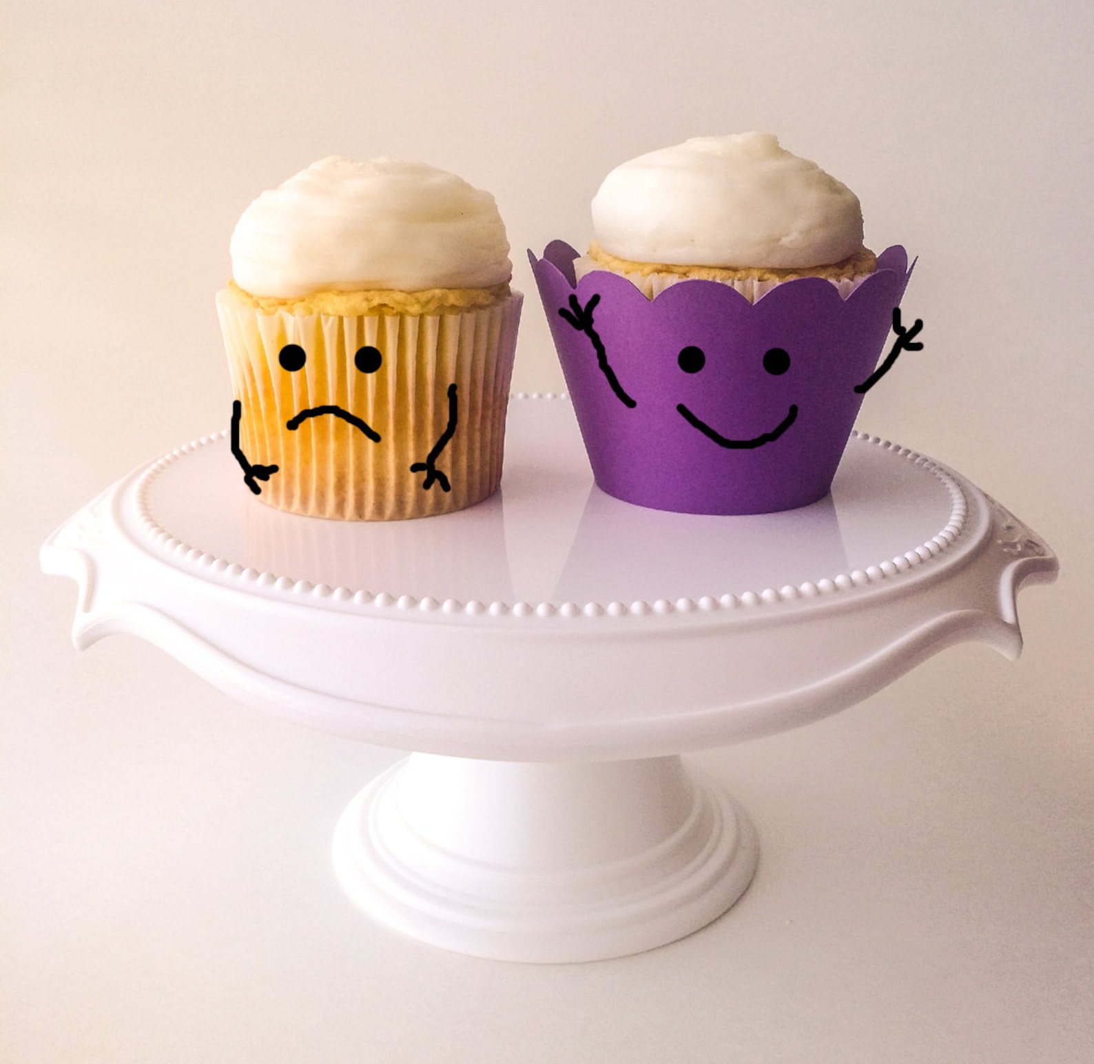 12 Purple Cupcake Wrappers Standard Sized Purple Violet - Etsy