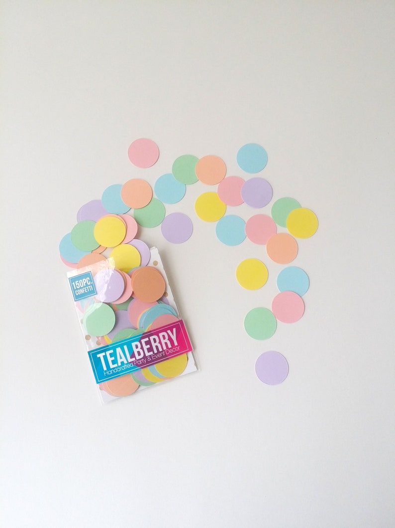 150 1 Pastel Confetti Circles Paper Confetti Pastel - Etsy