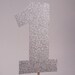 CLEARANCE - Glitter Number Cake Topper - Gold Glitter or Silver Glitter ...