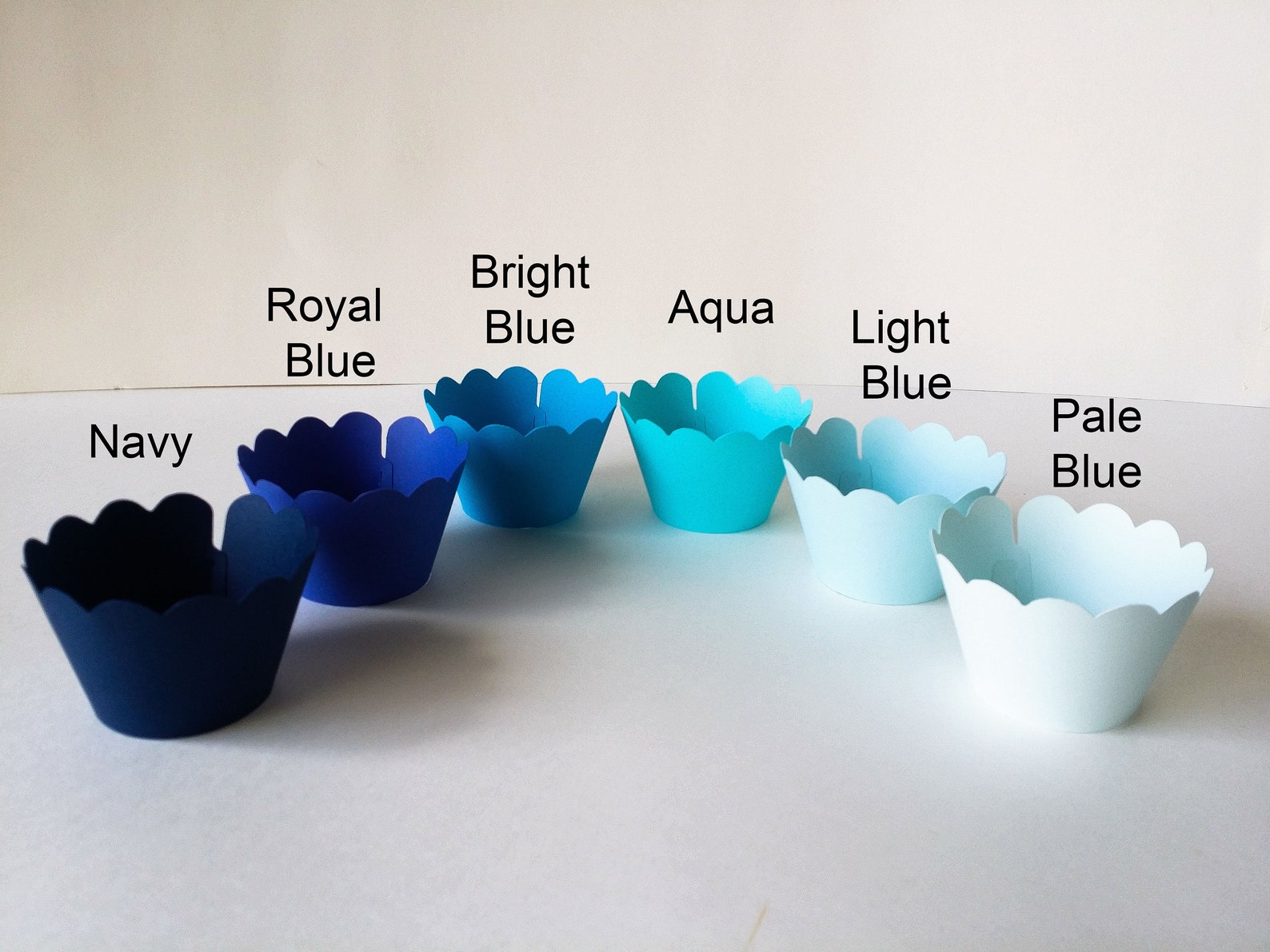 Set of 12 Pale Blue Cupcake Wrappers Standard Sized - Etsy