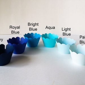 Set of 12 | Pale Blue Cupcake Wrappers | Standard Sized | Ready to Ship ...