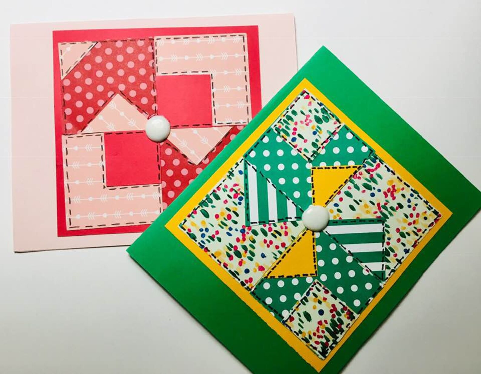 5 Handmade Quilt Pattern Block Card /quilt Card/ Quilt Note Card ...